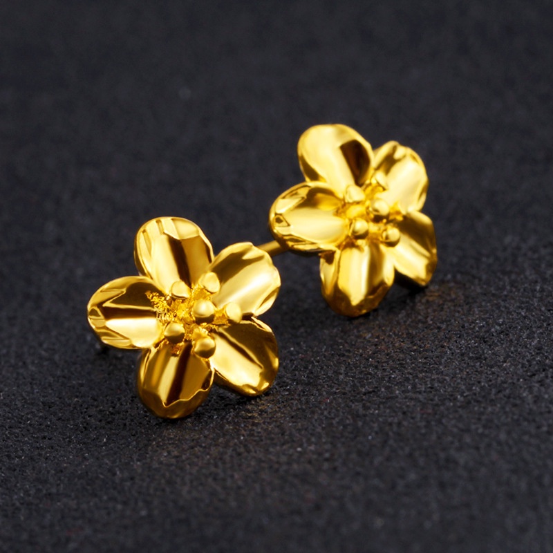 Subang Emas (916/22K) Earrings Simple Little Daisy Student Versatile ...
