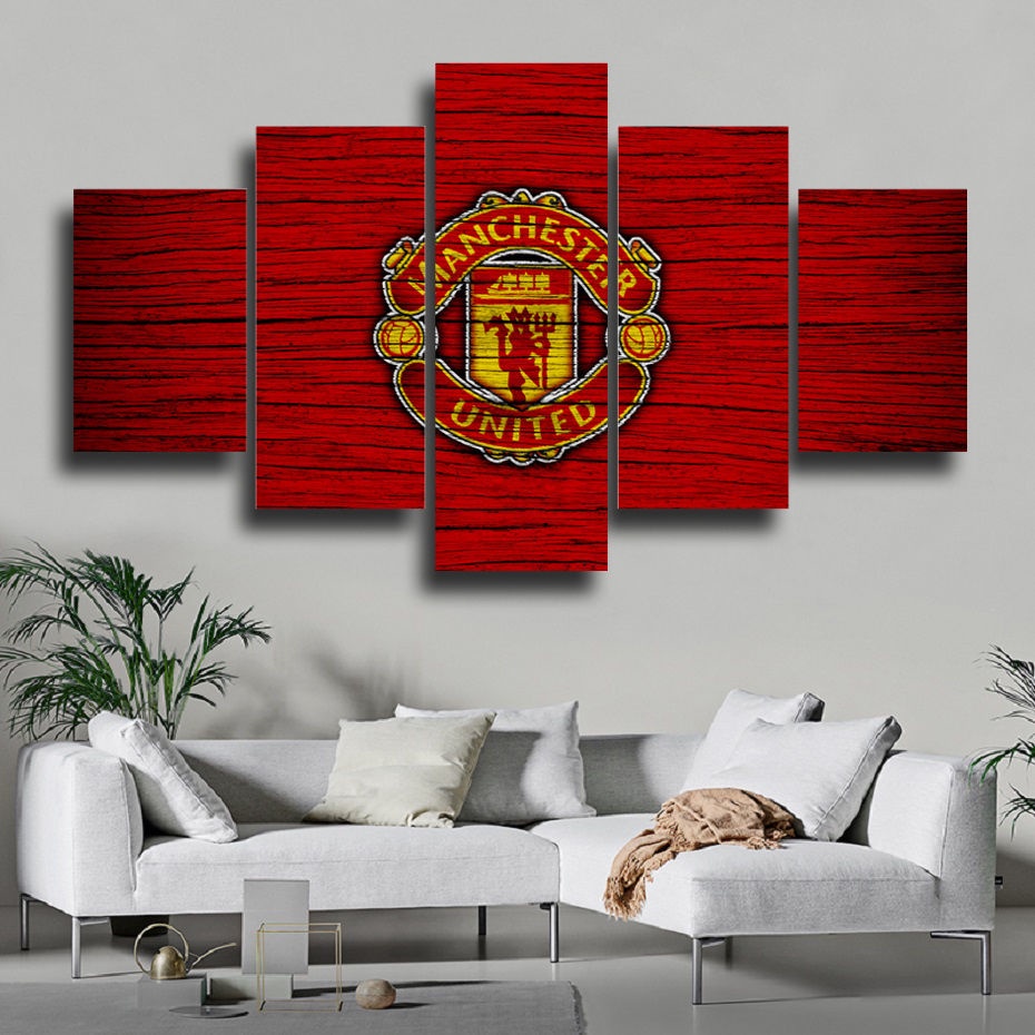 Manchester United Team Emblem Soccer Club Poster Prints Living Room ...