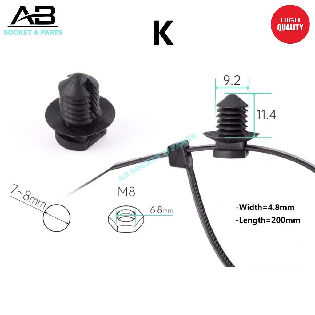Cable Tie Car Body Engine For Toyota Proton Perodua Honda (10pcs ...