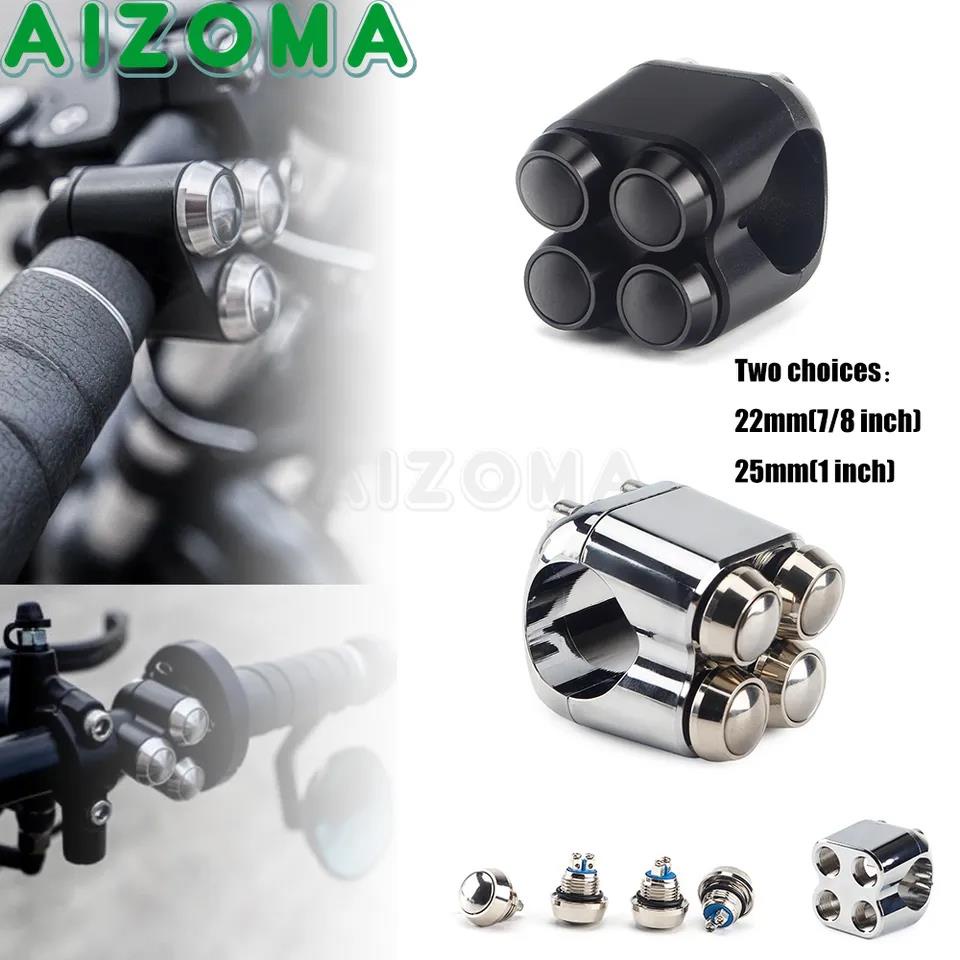 Motorcycle Vintage Waterproof 7/8" M-switch Handlebar Control Button ...