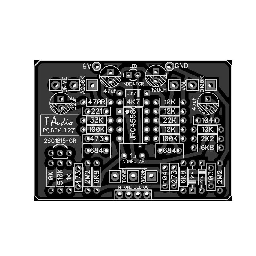 T-audio PCBFX-127 Based on Maxon SD9 Sonic Distortion Guitar Effect ...