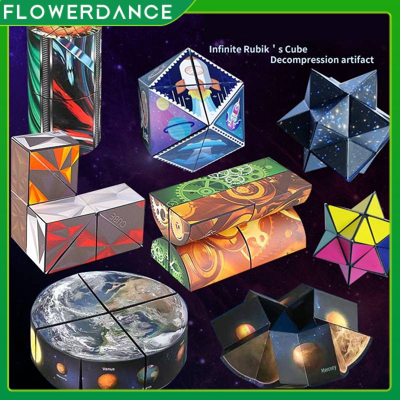 3d Geometric Magnetic Magic Cube Real Infinity Cube Toys Fold For ...