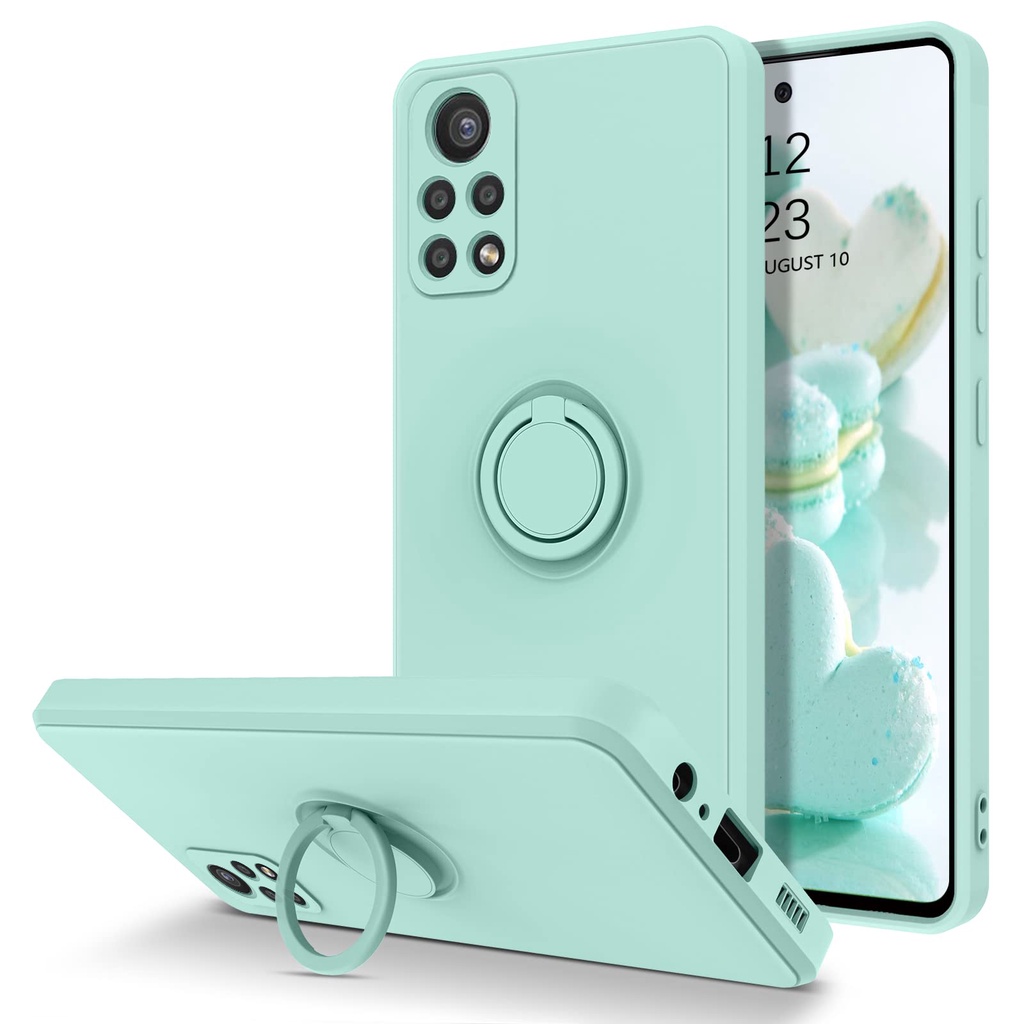 Mi 10T Mi 10 T Pro Case Original Liquid Silicone Ring Holder Soft Case ...
