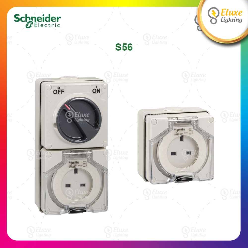 SCHNEIDER S56 SERIES S56C313GY/S56SO313GY SWITCHED SOCKETS | Shopee ...