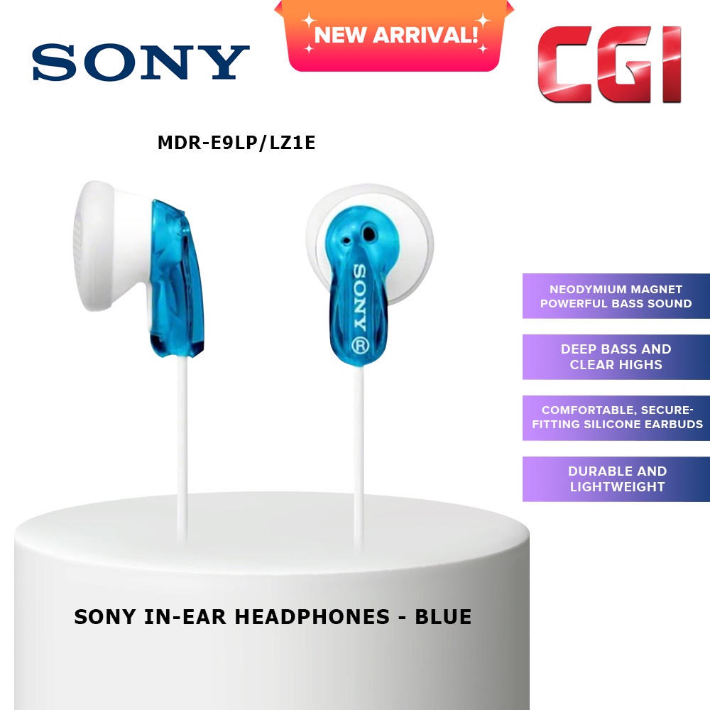 Sony MDR-E9LP/LZ1E Wired In-ear Headphones without Mic - Blue | Shopee ...
