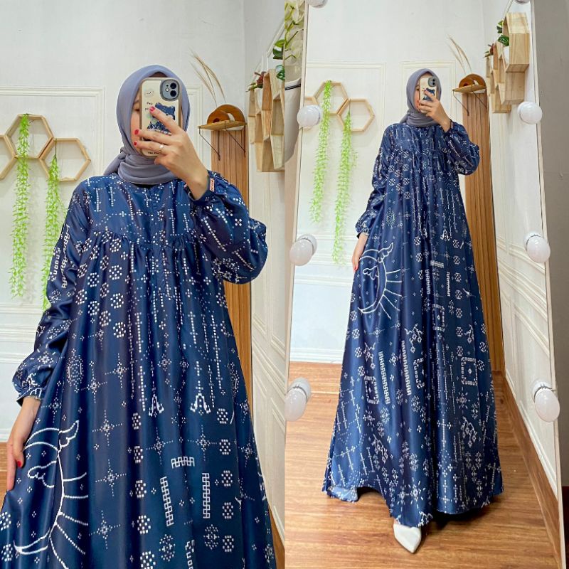 Gamis SILK PREMIUM MODEL Brocade DRESS RFILLY | Shopee Malaysia