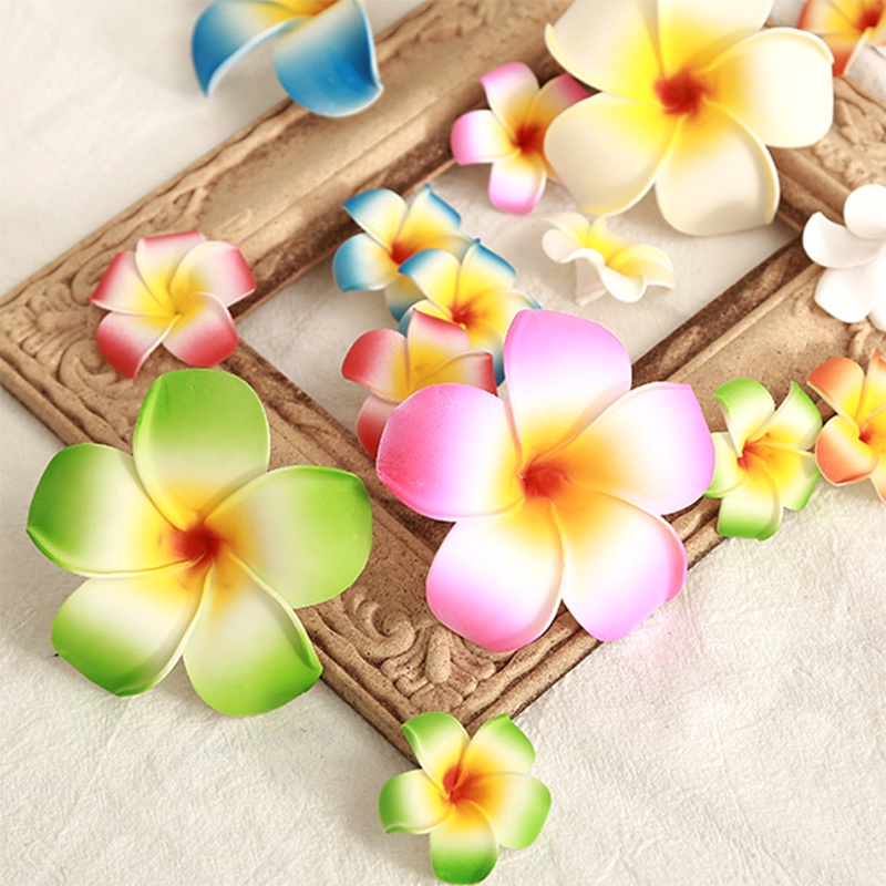 10PCs Plumeria Rubra Aritificial Flower For Bride Home Decor Fake ...