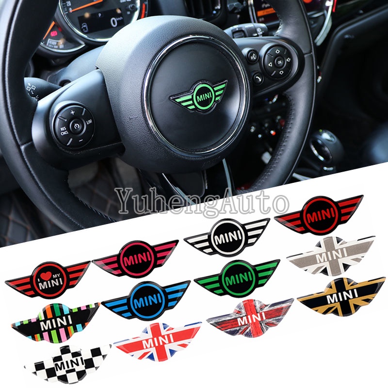 1PC Modified Epoxy Car Steering Wheel Emblem Sticker Auto Decorative ...