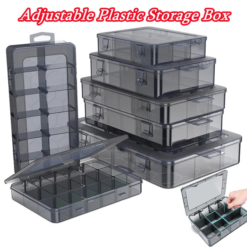 9-24 Grids Compartment Organiser Adjustable Tool Box Organizer Plastic ...