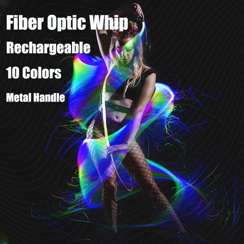 LED Fiber Optic Whip 70inch 360° Swivel - Super Bright Light Up Rave ...