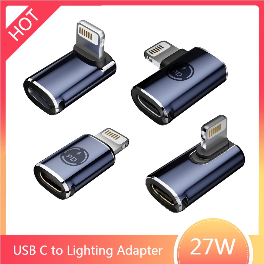 27W Type-C Fast Charging Adapter For IPhone 13 14 USB C lighting Female ...