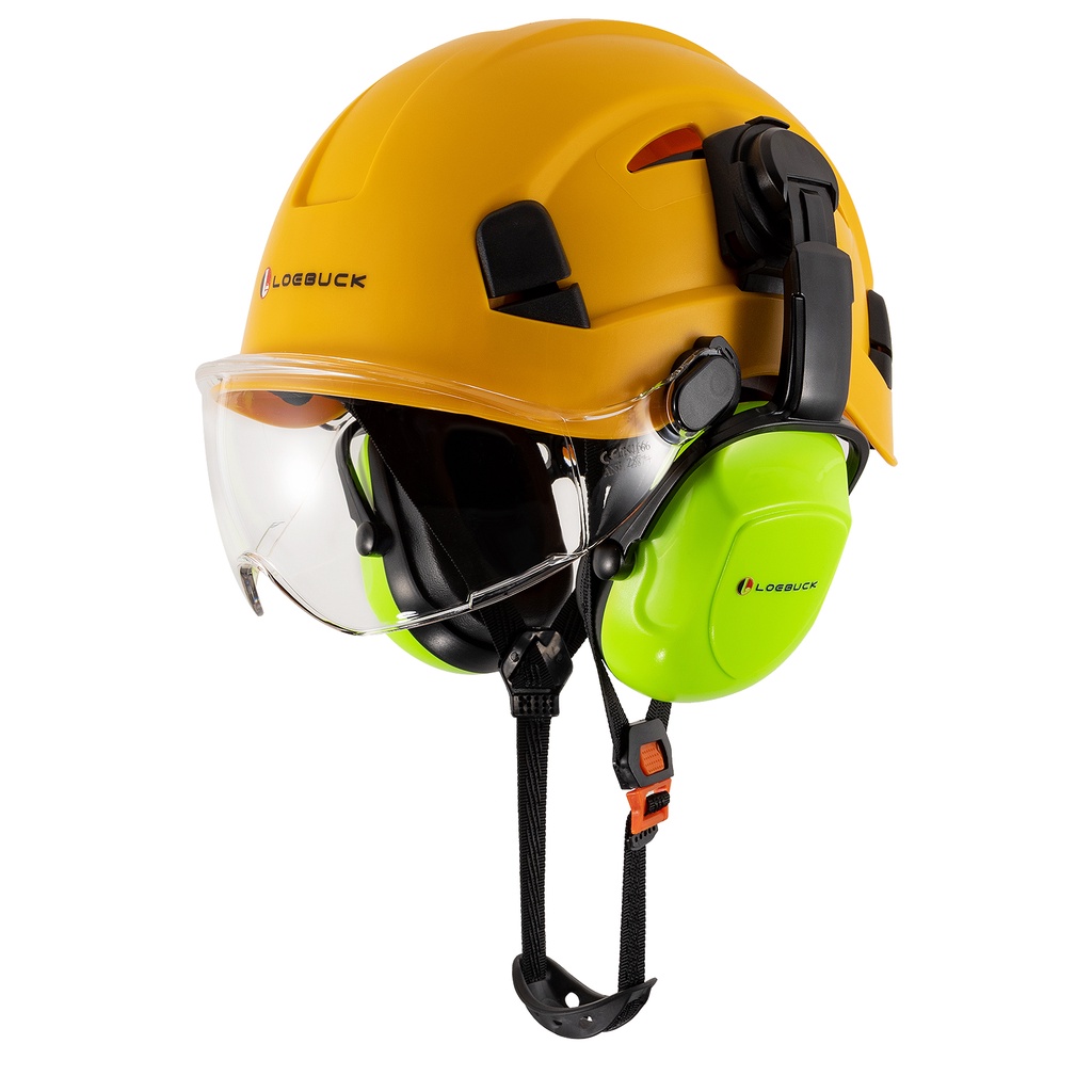 LOEBUCK American style construction work safety helmet with goggles and ...