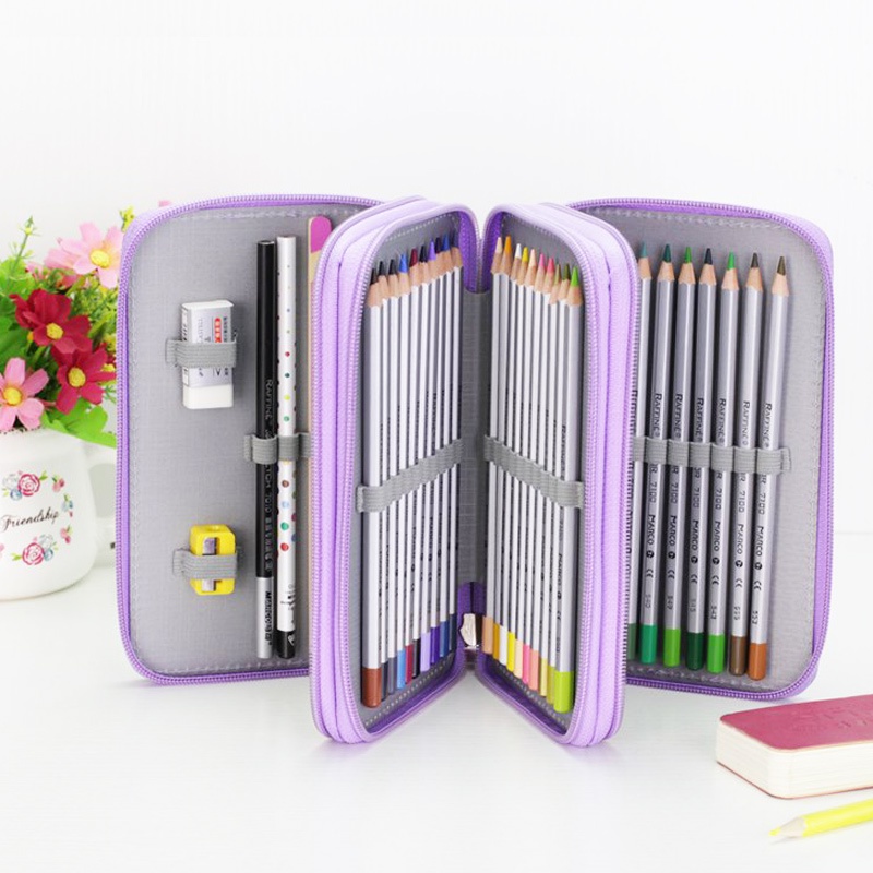 Multi-layer pencil bag four-layer three-layer double-layer color pencil ...