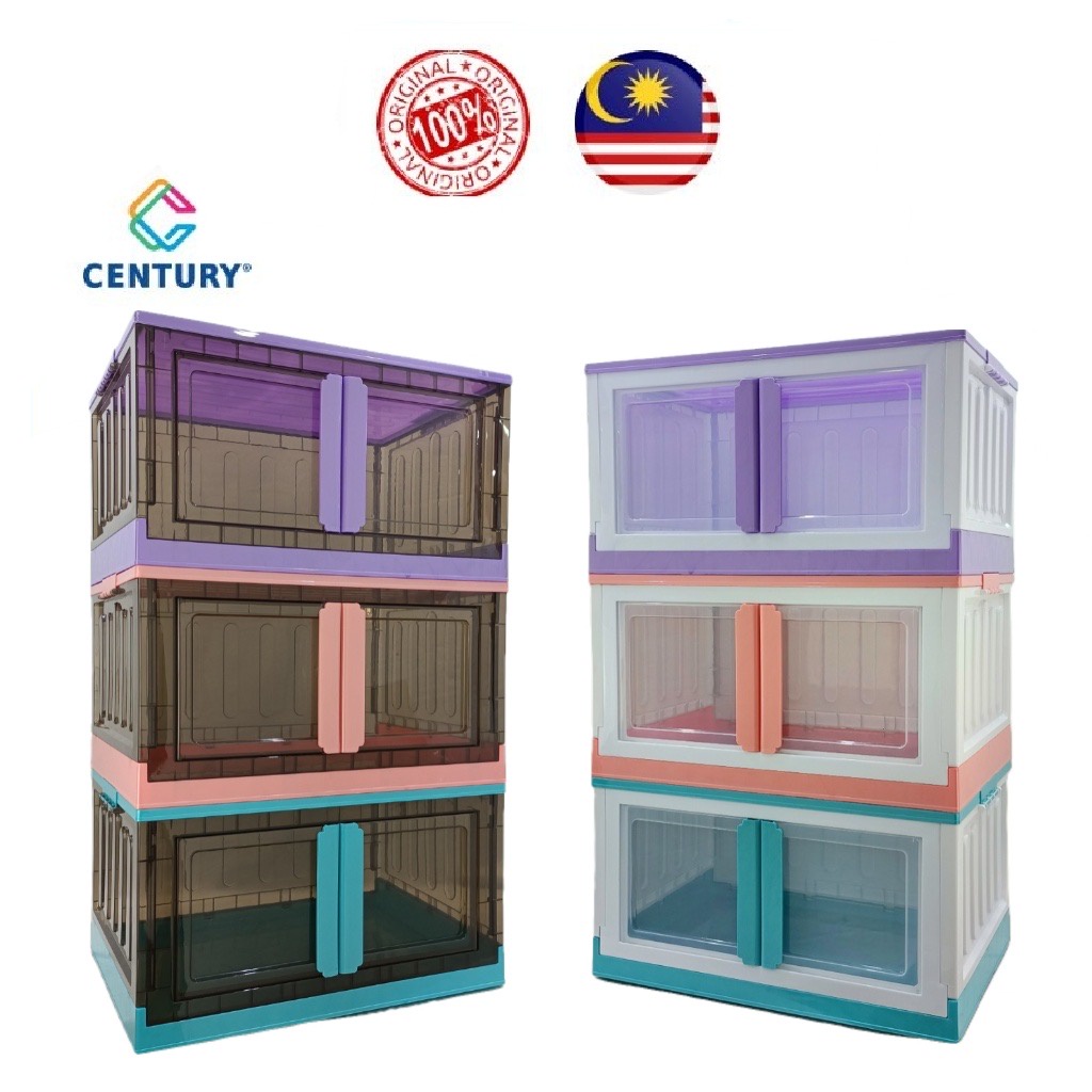 [FREE SHIPPING]Century Foldable Storage Box With Wheel 100L Foldable ...