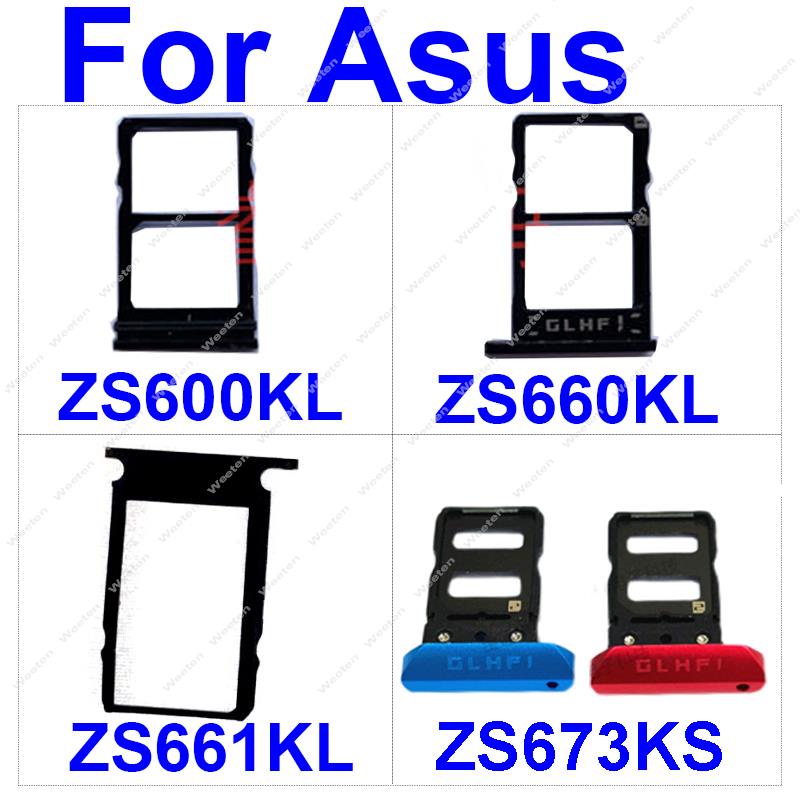 Sim Card Tray For Asus ROG Phone ZS600KL Z01QD ROG II 2 ZS660KL I001D ROG 3 ZS661KS ROG 5 ...