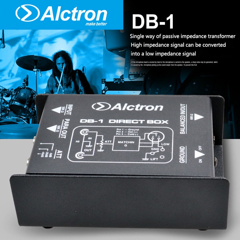 Alctron DB-1 Professional Single Channel Passive DI-Box Direct ...