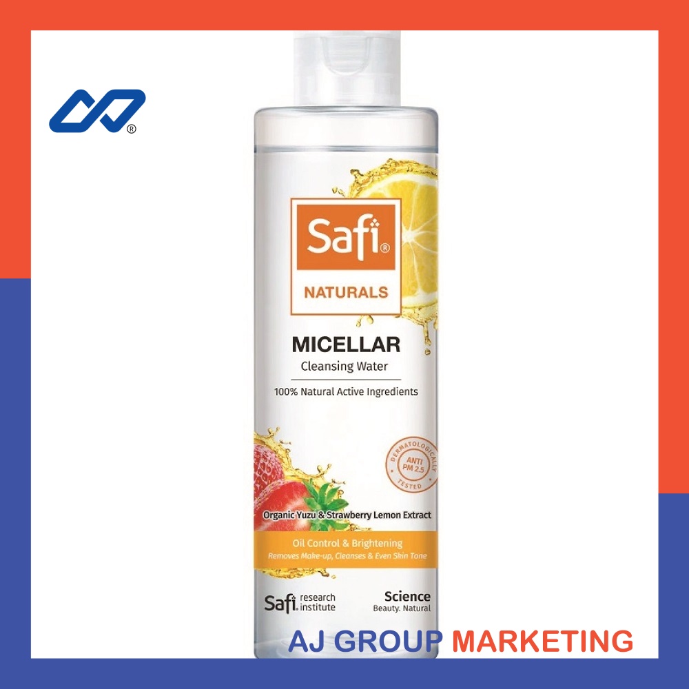 Safi Naturals Organic Yuzu & Strawberry Lemon Micellar Cleansing Water ...