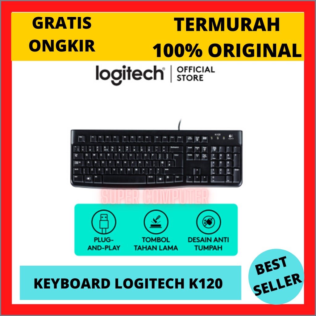 SC ORIGINAL LOGITECH K120 USB KEYBOARD / ORIGINAL LOGITECH KEYBOARD ...