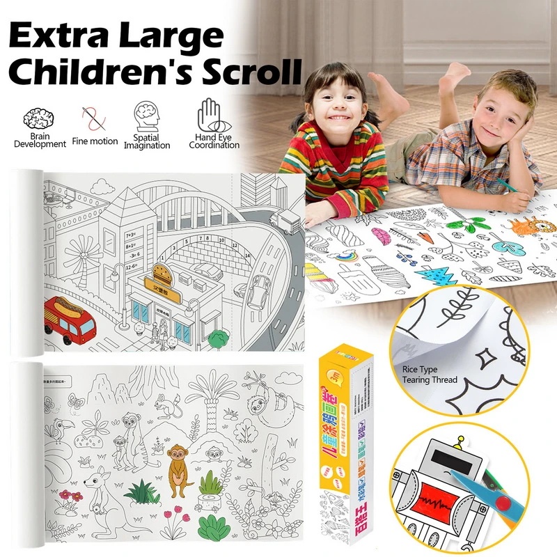 3M Non-Repetitive Children's Drawing Roll Kindergarten Children ...