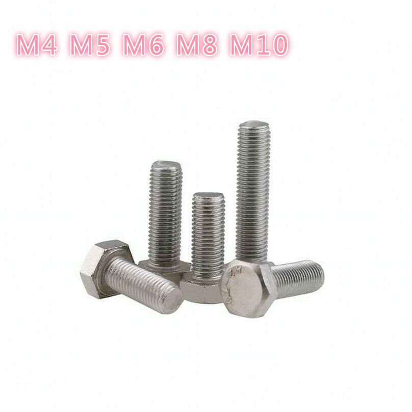 M4 M5 M6 M8 M10 Hexagon Hex Head Screws Bolts A2 / 304 Stainlesss Steel | Shopee Malaysia