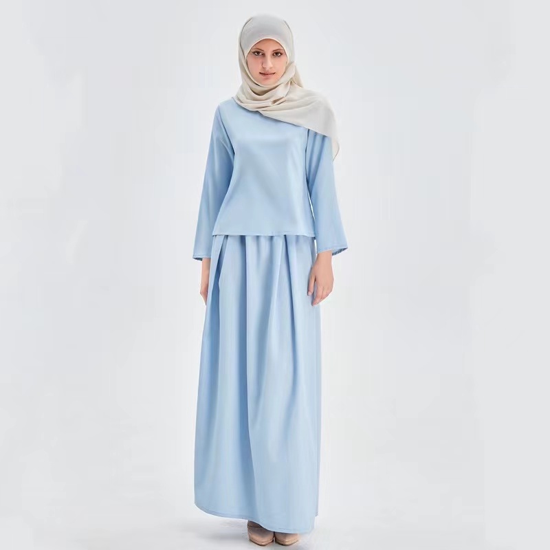 Abaya Muslimah Fashion Jubah Elegant Plain Dress Women Long Sleeve ...