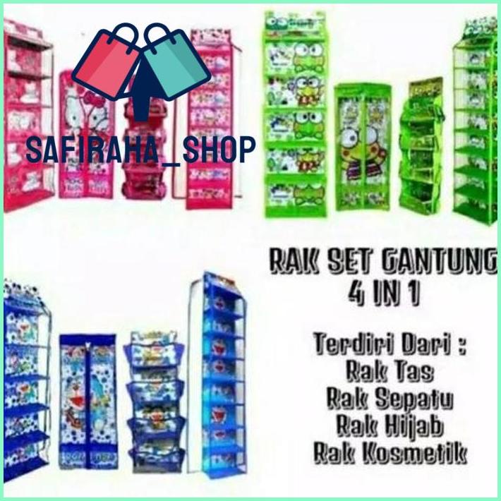 Character Rack Set Hbo 4 In 1 Character (Shoe Rack+Bag Rack+Hijab Rack ...