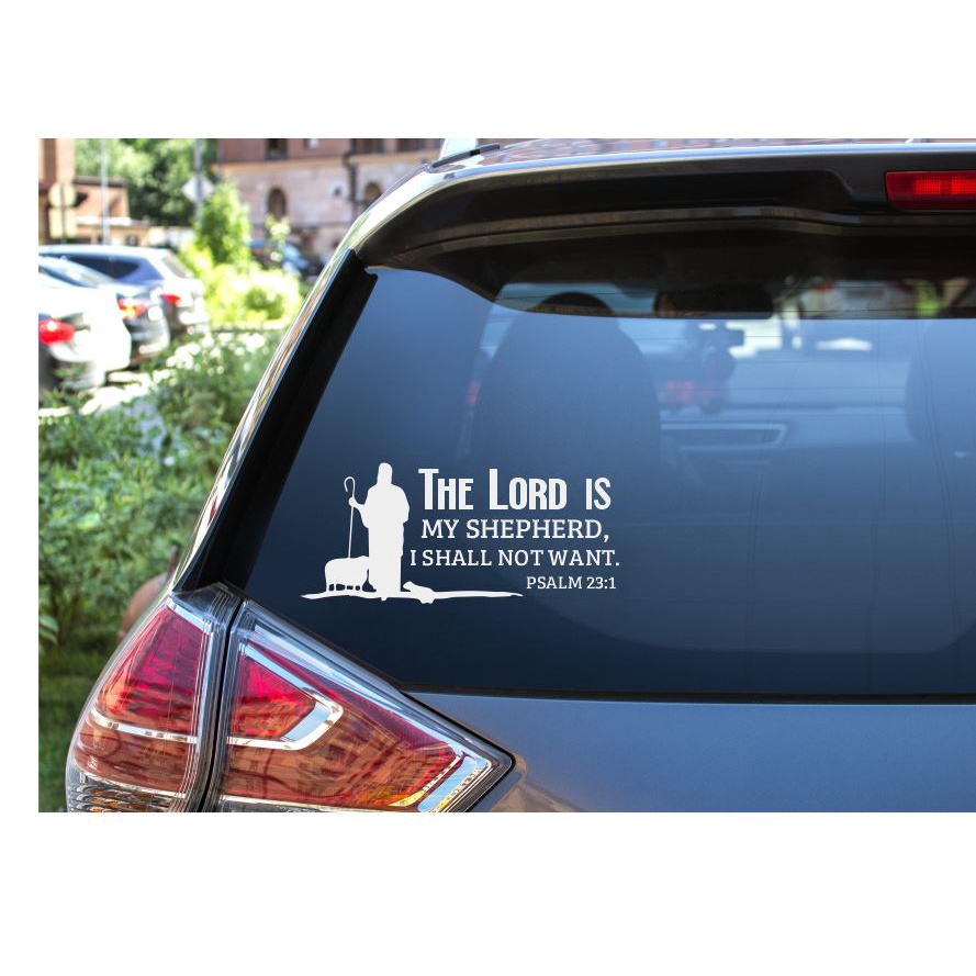 The Lord is My Shepherd Sticker for The Psalm of Catholic Christian ...