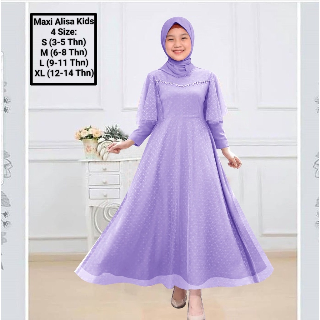 Gamis Clothes For Girls To Teenagers /Maxi Alisa Kids 3-14 Years Old ...