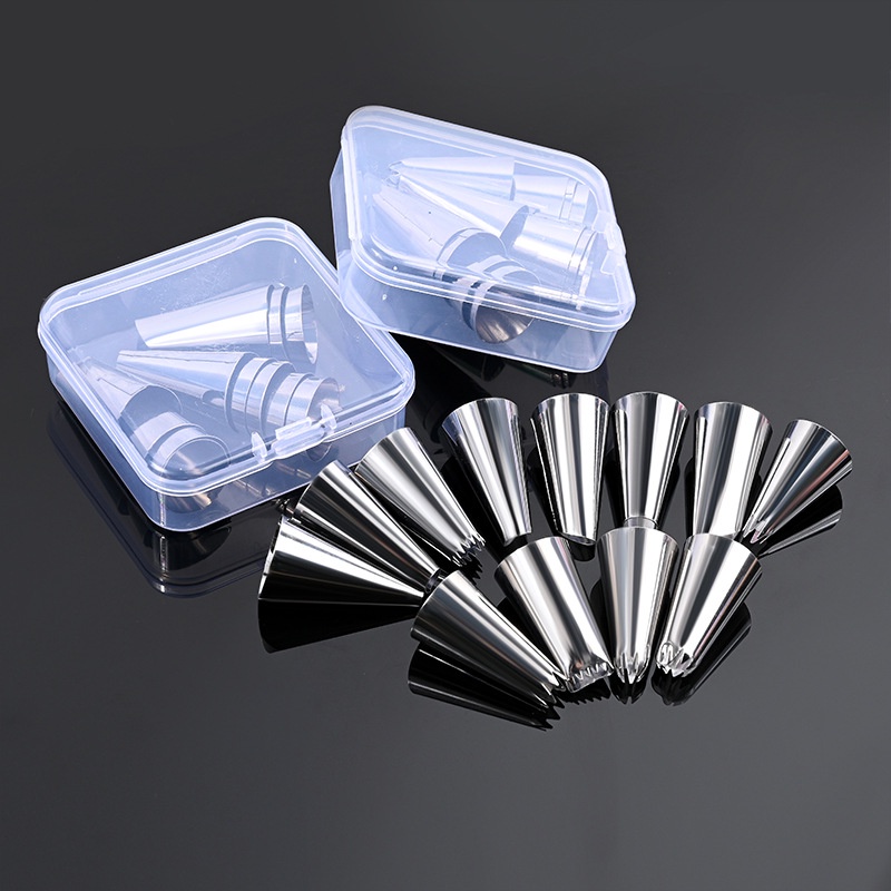 Cream Glue Essential Nozzle 12pcs A Box Stainless Steel Decorating ...