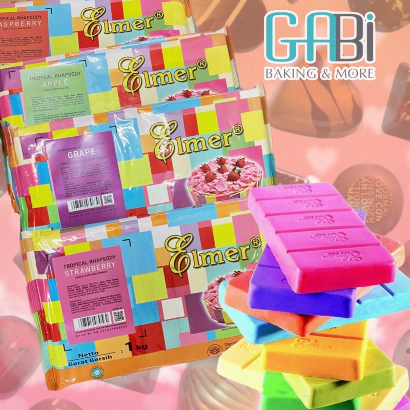 Colatta + Elmer Color Chocolate 167g (Green Apple, Purple Grape, Rose ...