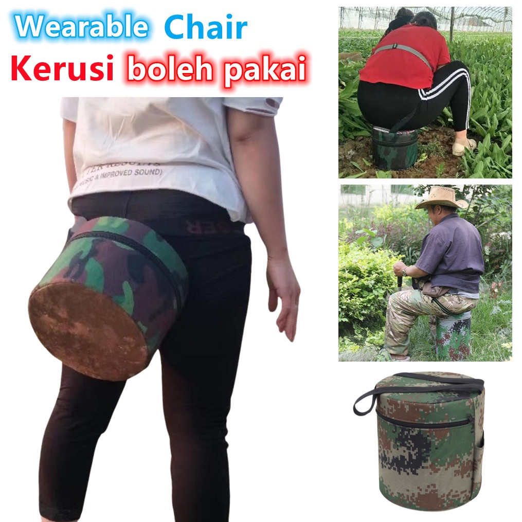 Wearable chair Portable Gardening stool, Wearable seat for Farm work ...