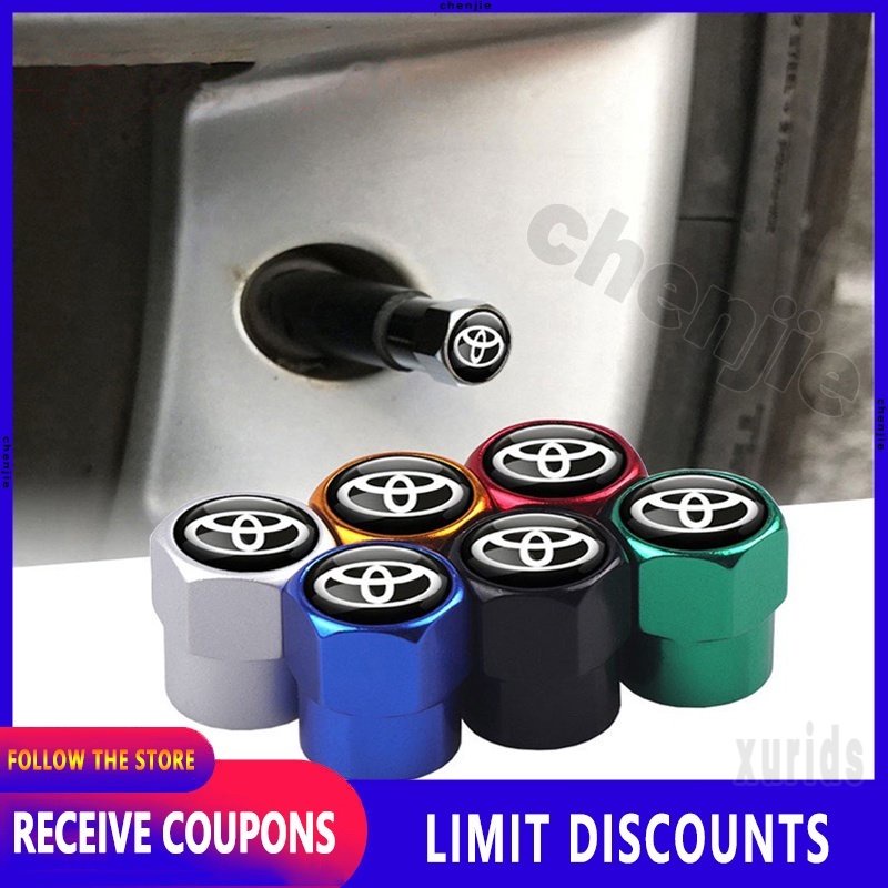 Car logo 4pcs wheel tire valve cap /Tire Air Valve Caps car accessories ...