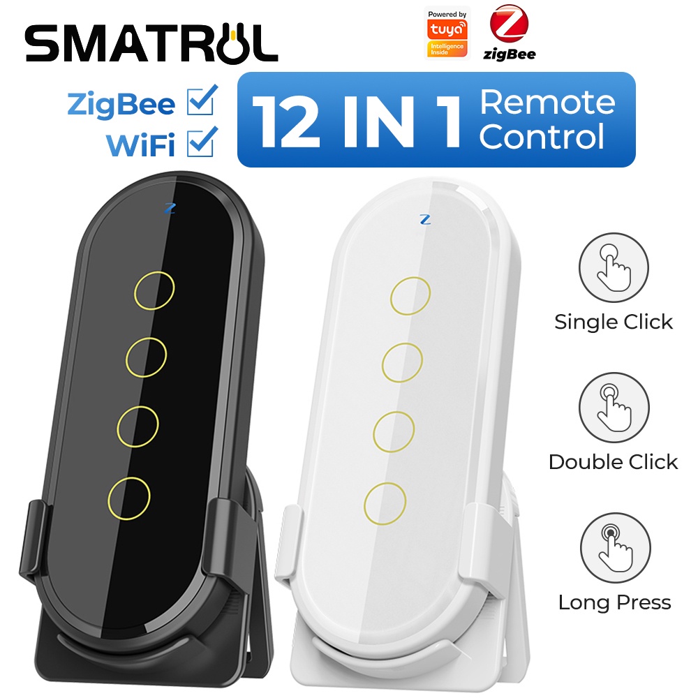 SMATRUL Tuya ZigBee Wireless Smart Home Scene Switch Light 4 Gang 12 ... SMATRUL Tuya ZigBee Wireless Smart Home Scene Switch Light 4 Gang 12 ...