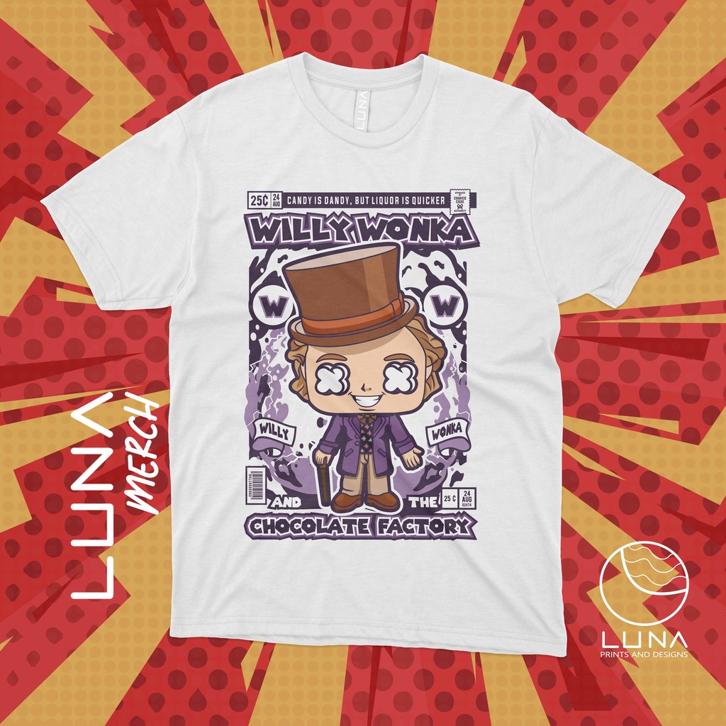 Pop Art- Willy Wonka and the Chocolate Factory Funko pop Chibi Shirt ...