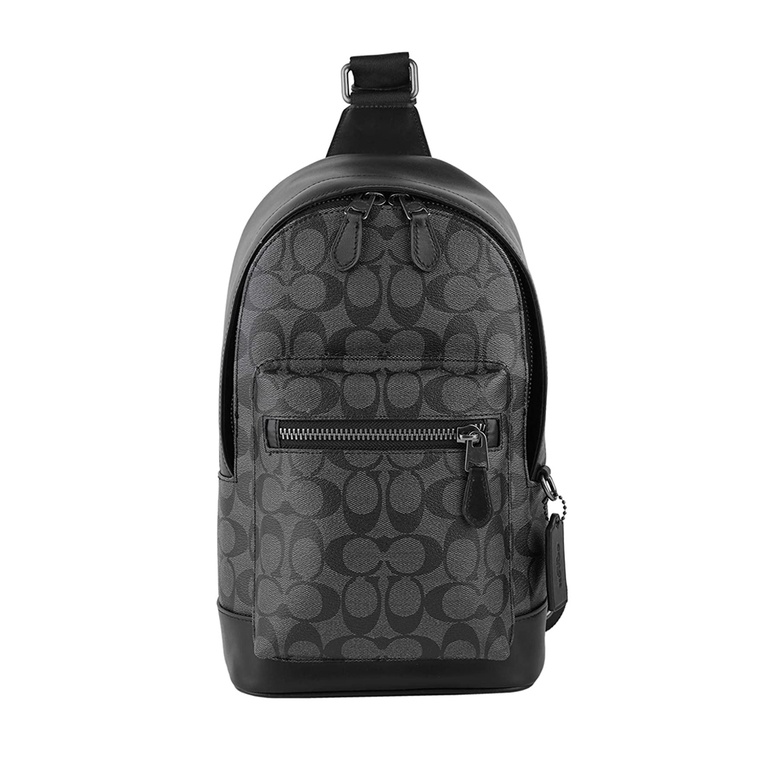 Coach Mens West Pack In Signature Canvas - Black | Shopee Malaysia