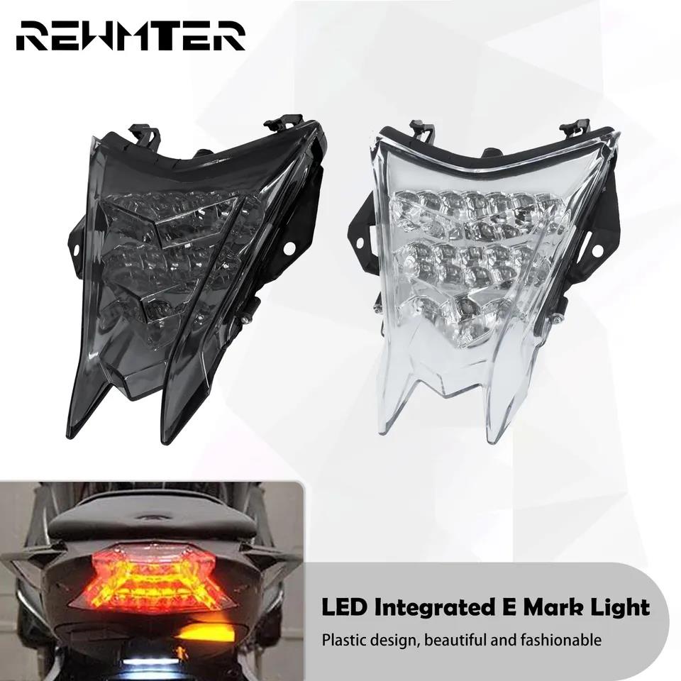 Motorcycle LED Integrated Taillight Brake Turn Signal Tail Light E Mark ...