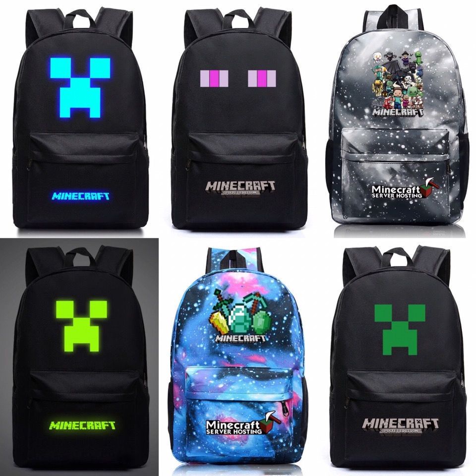 MINECRAFT Anime School Bagpack Game Bookbag Capacity School Bag for ...