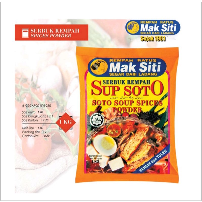 LUPUT 2026 Rempah Sup Soto 250 Gram 1 Kilogram Sekali Resipi Mudah ...
