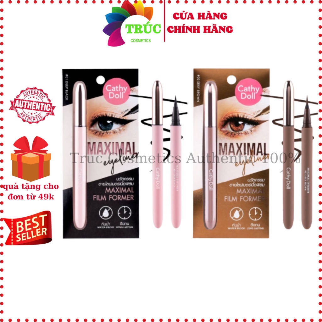 Cathy Doll Ultra Thin Eyeliner 0.7ml Maximal Eyeliner -auth Thailand ...