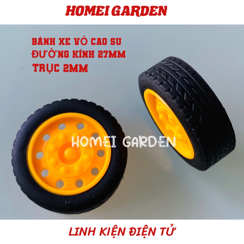 Mini wheels with 27mm rubber shell and 2mm axle for DIY toy model cars ...