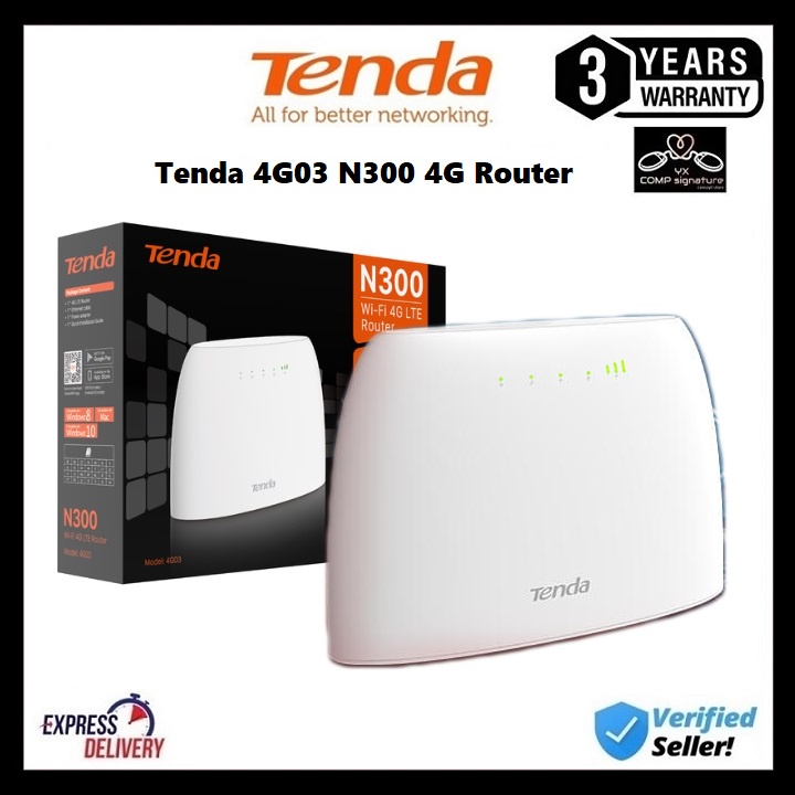 Tenda 4G03 N300 4G Router - SIM Card/Hotspot Router/Modem / Tenda 4G03 ...