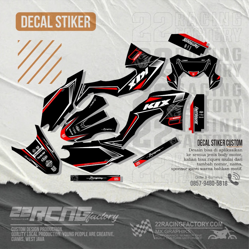 Sticker KLX BF / KLX DTRACKER / KLX S OLD FULL BODY DESIGN COSTUM ...