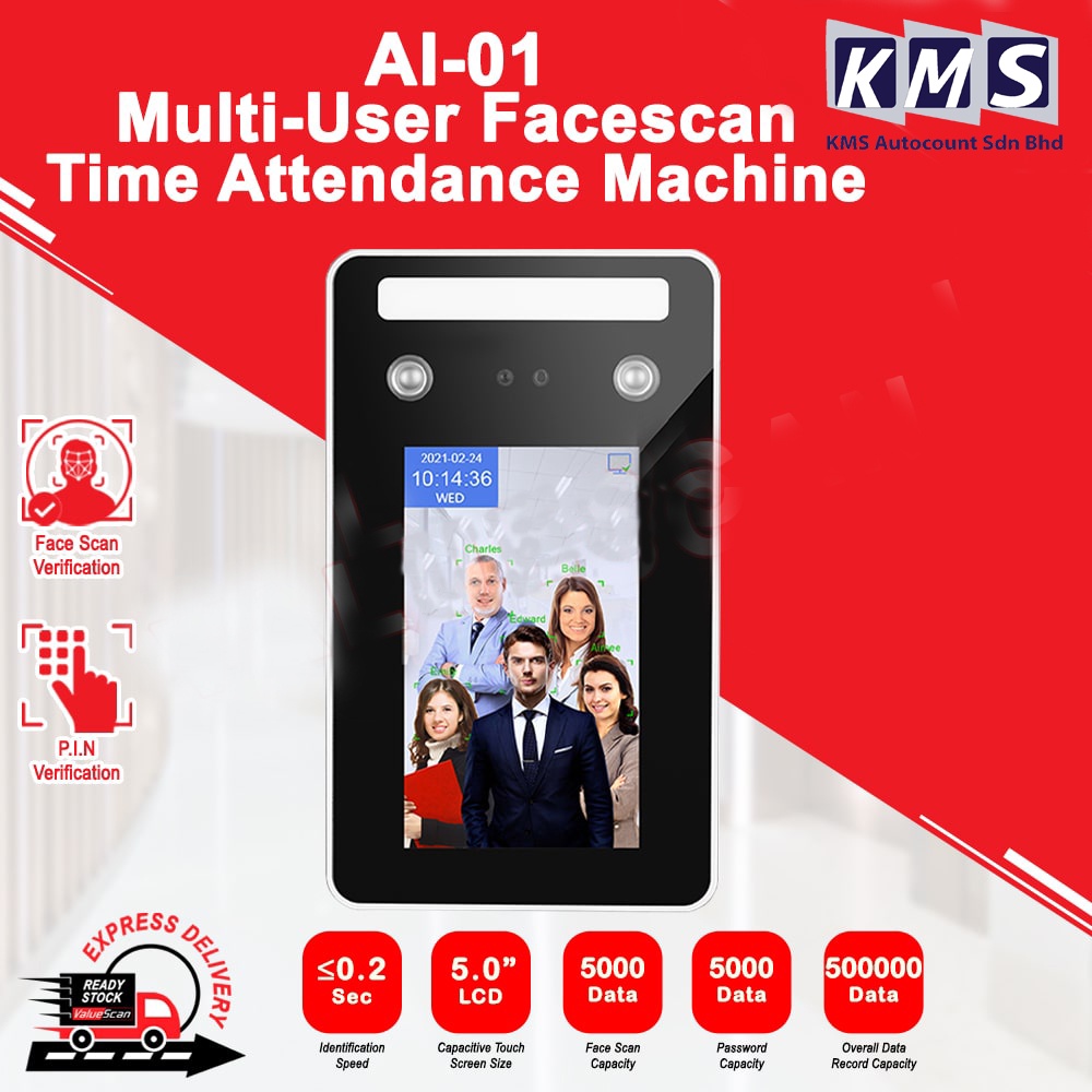 AI-01 Face Scan Face Recognition Time Attendance / Time Recorder System ...