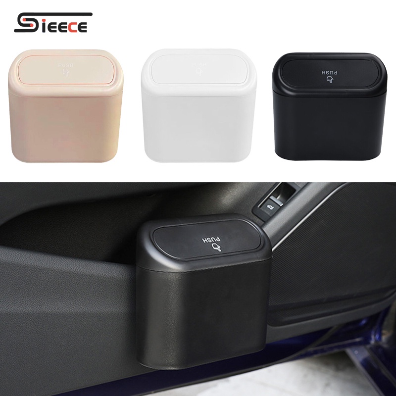 Sieece Car Trash Can Hanging Garbage Organizer Holder Portable Trash ...