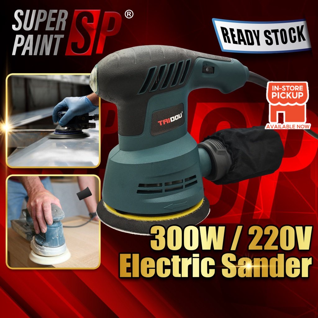 5" 300W Sanding Machine Car Polisher 6 Speed Random Orbital Sander ...