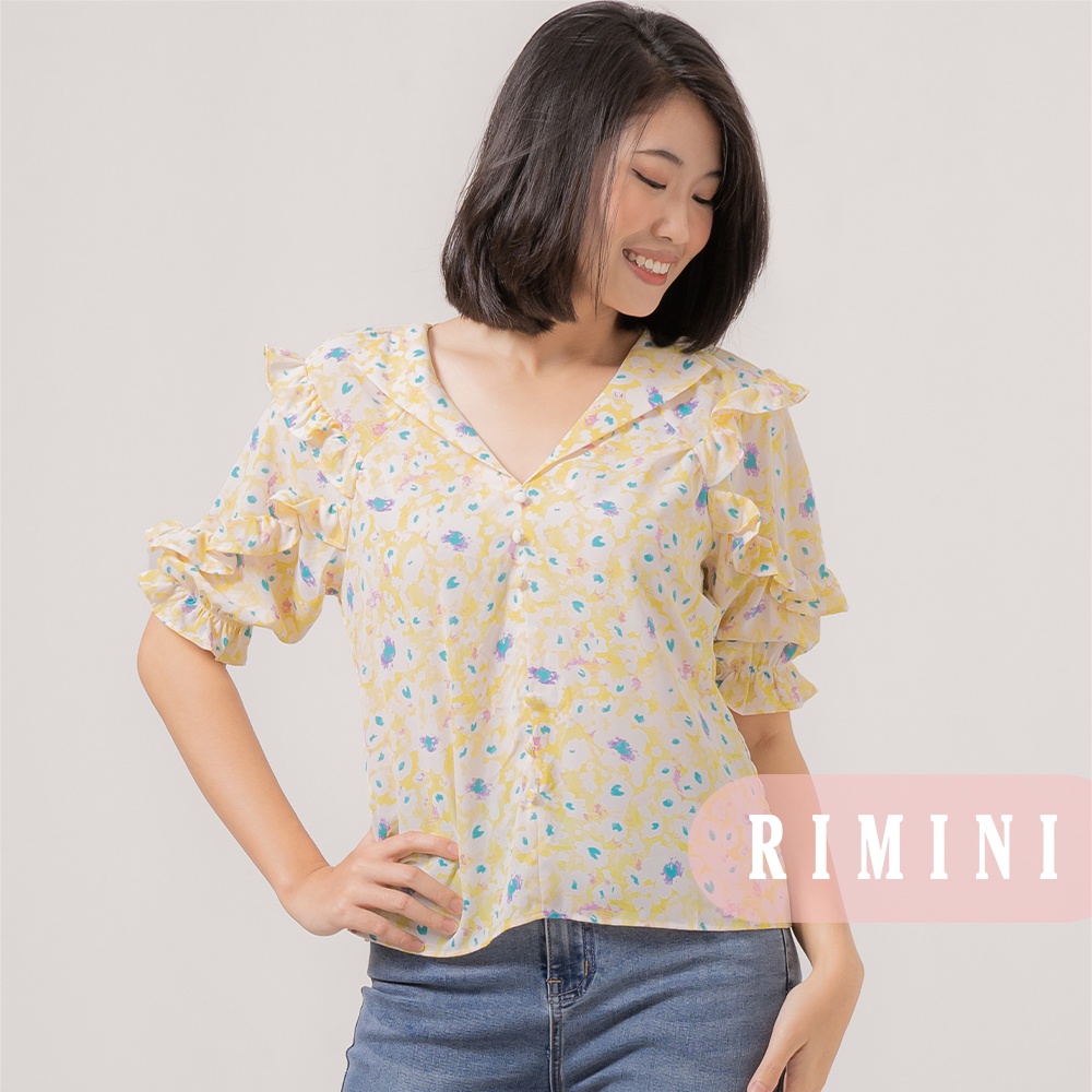 Rimini - Tops Women Blouse Summer Motif Big Size - Haura Ruffle Sleeves ...