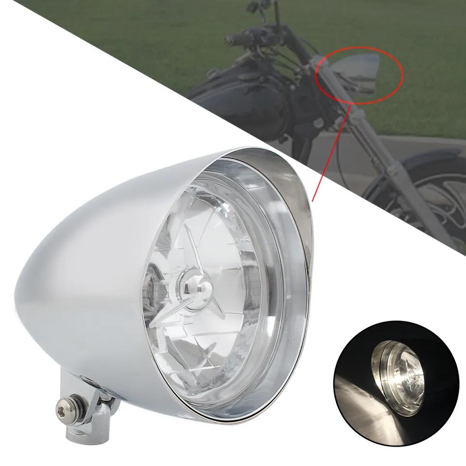 6" Headlight Motorcycle LED Front Head Light Tri Bar Headlamp For ...