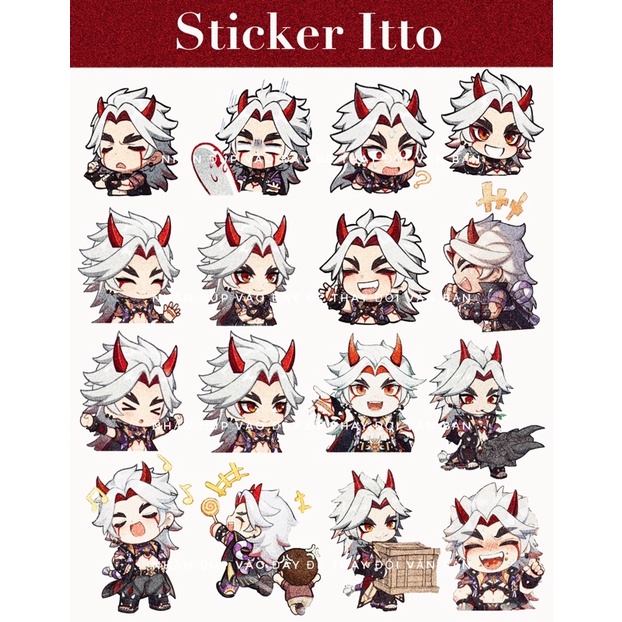 Arataki Itto character sticker set | Shopee Malaysia