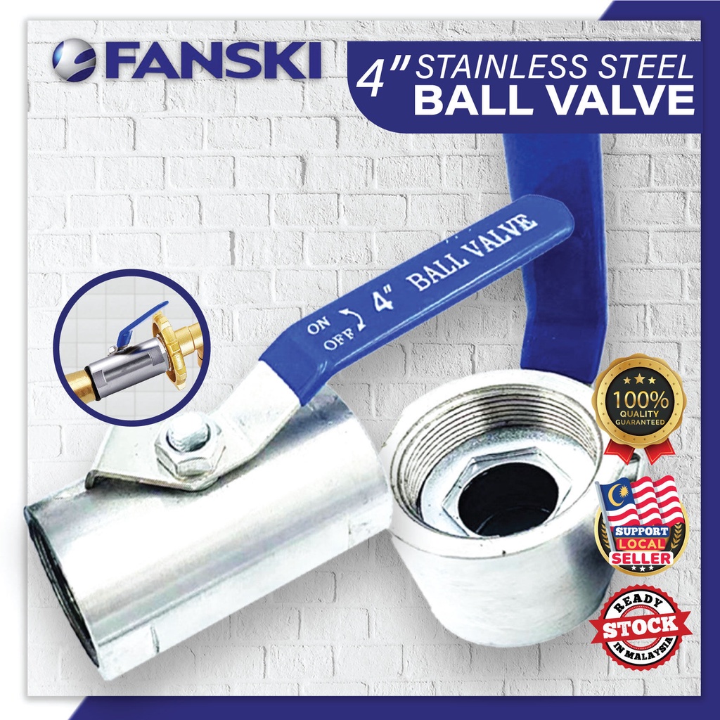 4 Inch Ball Female Threaded Valve Pipe Connector Stainless Steel ...