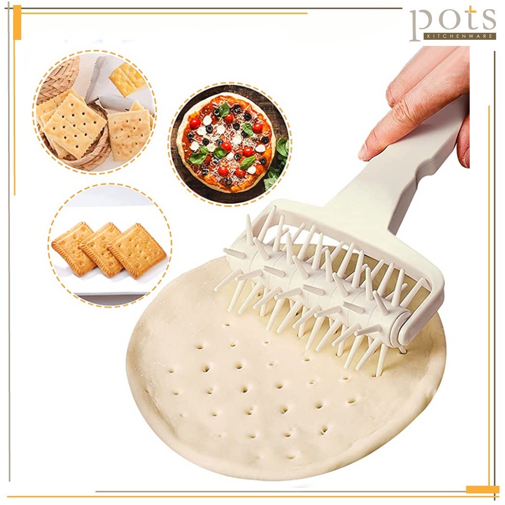 Pizza Base Needle Dough Roller Pie Pastry Tart Docker Spike Roller 披萨滚针 ...